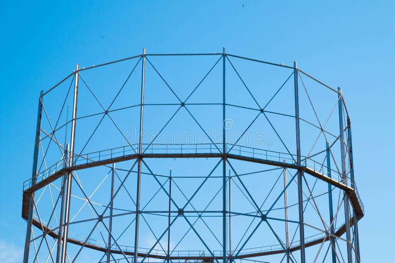 Metal Gas Storage Structure Stock Image - Image of chemical, power ...