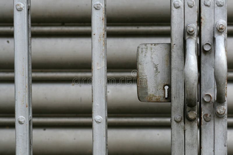 Metal gate stock photo. Image of metal, hole, shop, house - 7568698