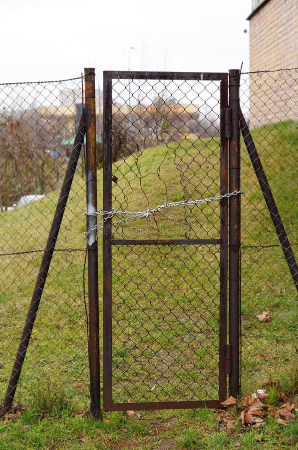 Metal gate stock photo. Image of entrance, iron, grid - 49376570