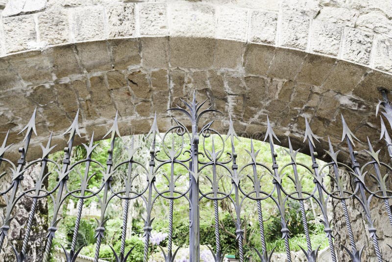 Metal gate with holes stock photo. Image of backgrounds - 39027946