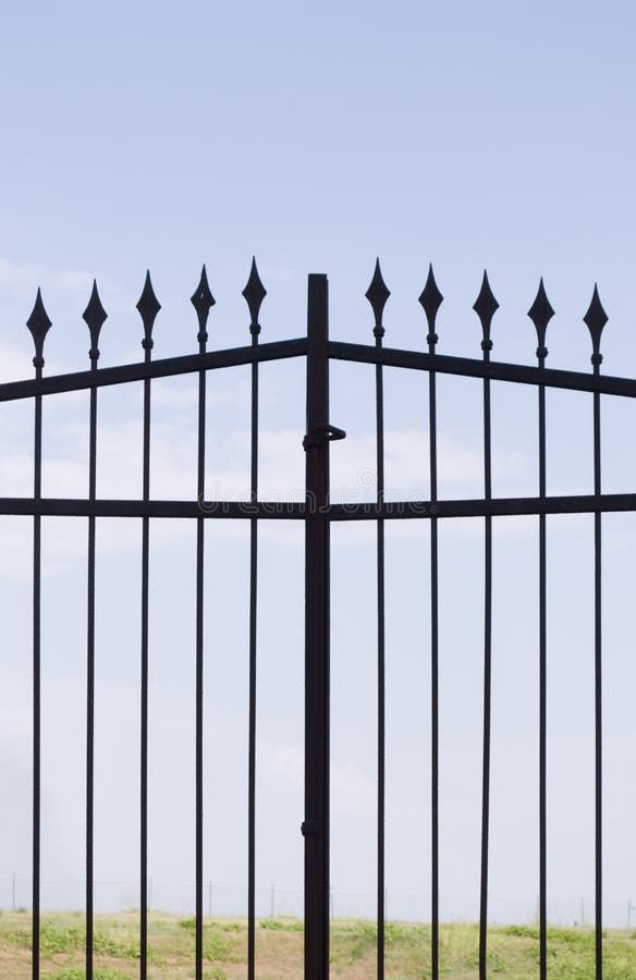 Metal Gate with Sharp Spears Stock Photo - Image of outdoor, metal ...