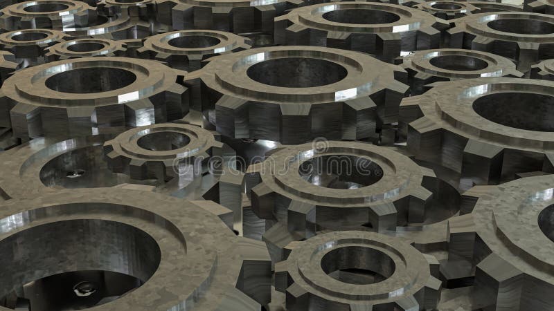 The Metal Gear for Engine or Background Concept 3d Rendering Stock ...