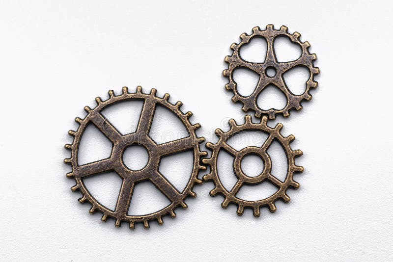 Metal Gear Wheel Made of Copper and Bronze Stock Photo - Image of ...