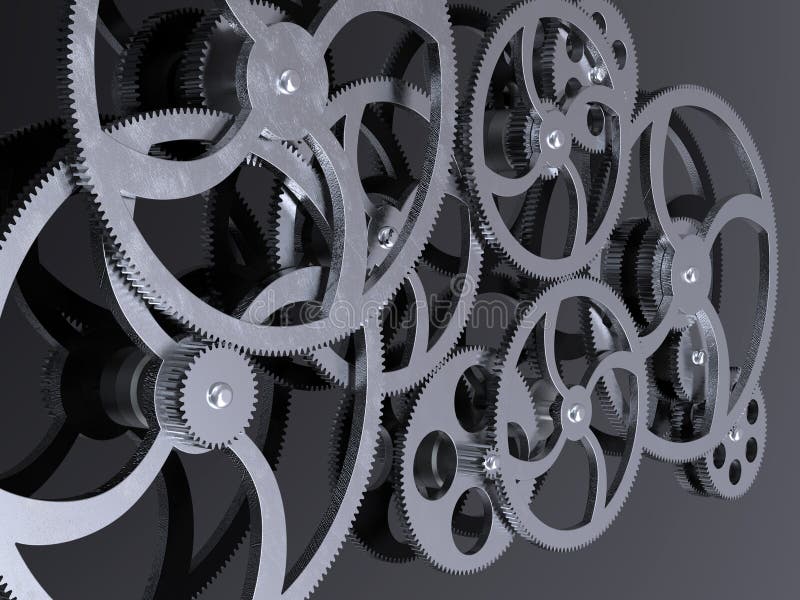 Metal gears stock illustration. Illustration of machine - 12984977