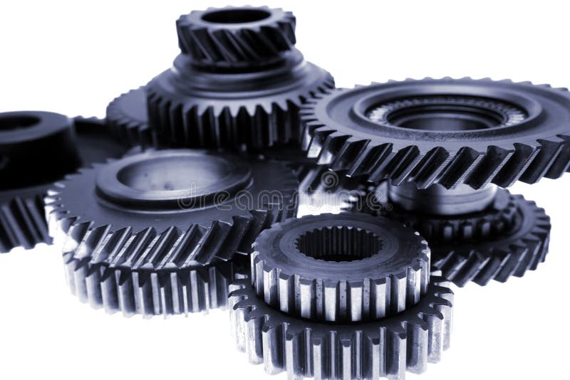 Metal gears stock photo. Image of engineering, studio - 3302098