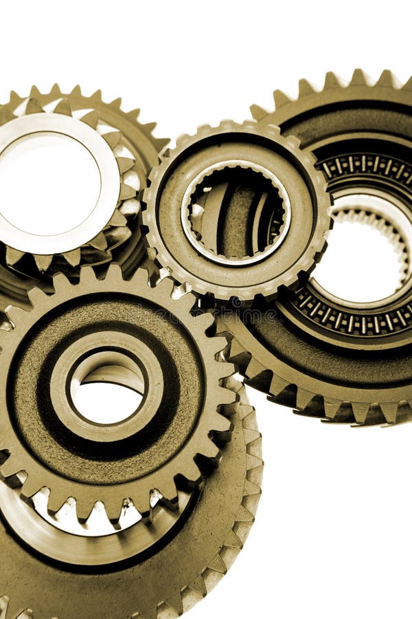 Metal gears stock photo. Image of meshing, indoor, gears - 4687514