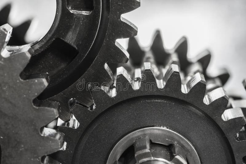 Metal Gears close up stock photo. Image of concept, cooperation - 53165722