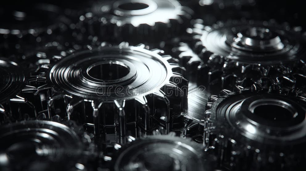 Metal Gears Cogwheel System for Diverse Engineering Applications Stock ...