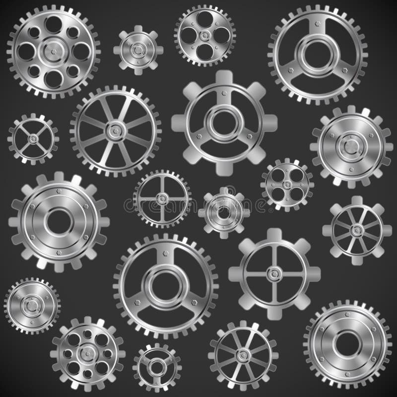 Metal gears pattern. stock vector. Illustration of machine - 45760539 Metal gears pattern. stock vector. Illustration of machine - 45760539
