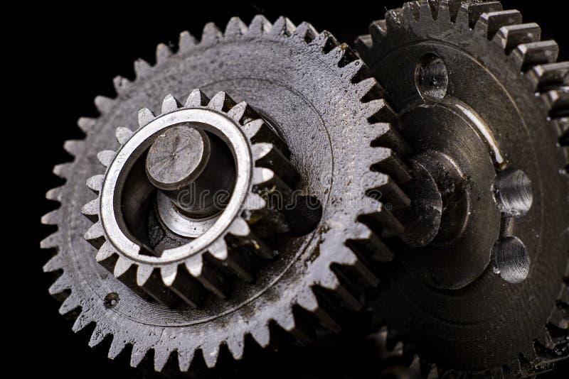 Metal Gears Working in an Internal Combustion Engine. Torque ...