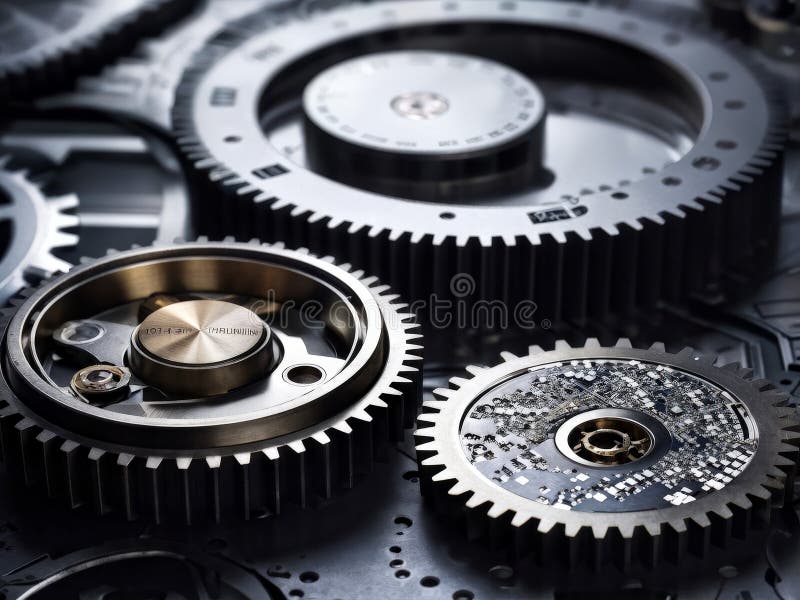 Metal Gears and Mechanisms. the Concept of Engineering Technology Stock ...