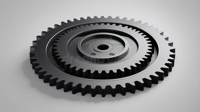Metal Gears Rotating Mechanism Stock Illustration - Illustration of ...
