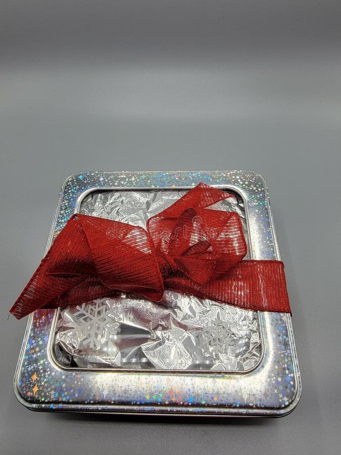 The metal gift box stock image. Image of food, dessert - 351395729