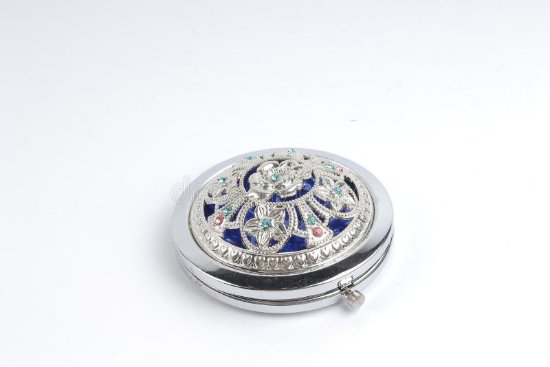 The Metal Glass Case on White Board Stock Photo - Image of product ...