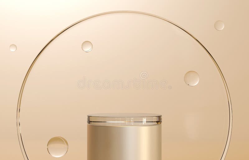 Metal and Glass Cylinder Display and Presentation Stock Illustration ...