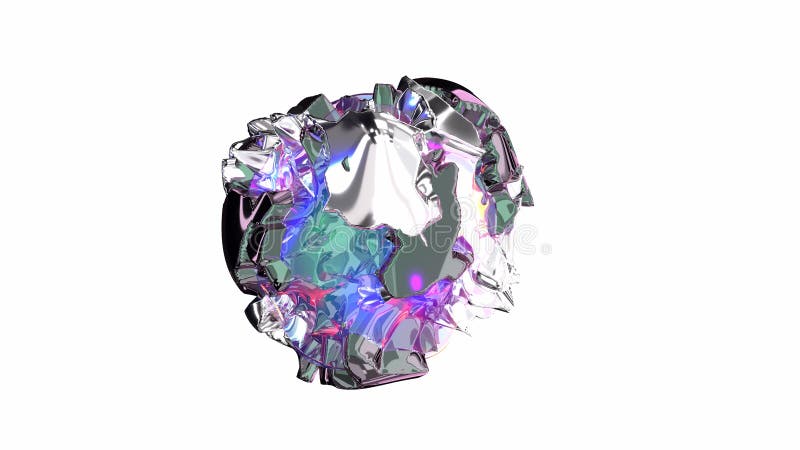 Metal Glass Liquid on Transparence Intro 3d Stock Illustration ...