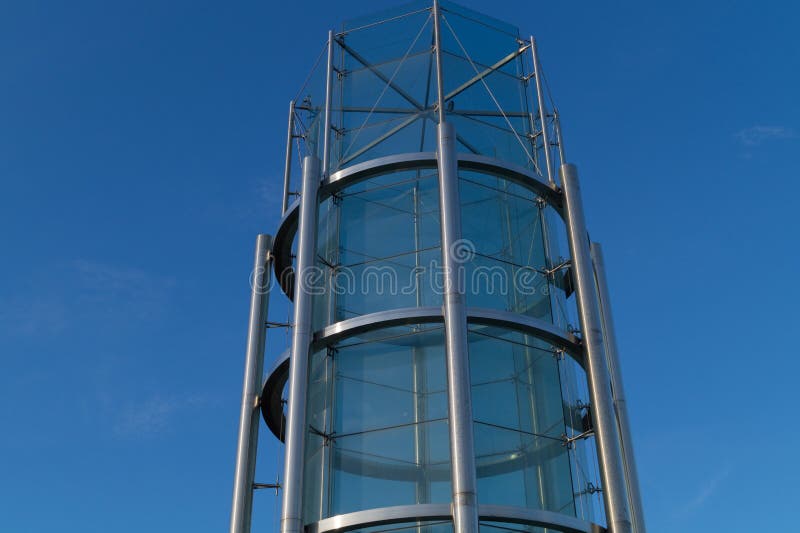 Metal and Glass Tower Construction Background Stock Image - Image of ...