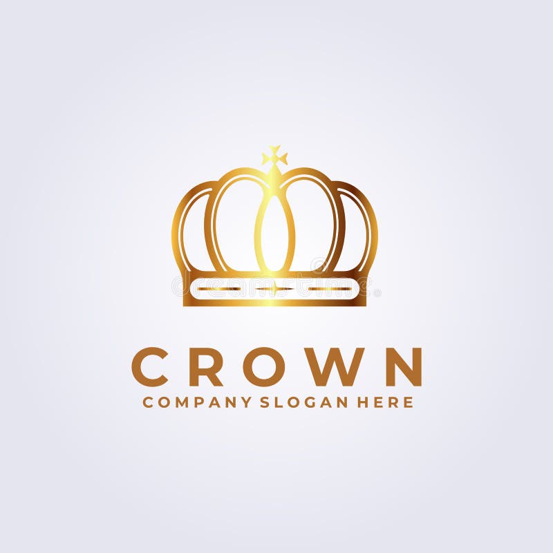 Metal Gold Crown Luxurious Logo Vector Illustration Design, Isolated ...