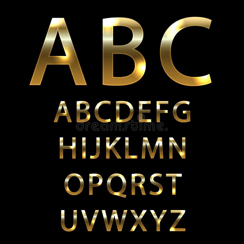 Gold Metal Font Stock Illustrations – 37,345 Gold Metal Font Stock ...