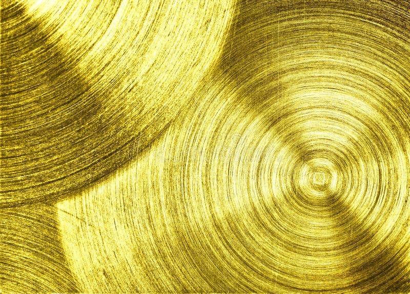A Metal Gold Iron with Circular Texture Background Stock Image - Image ...