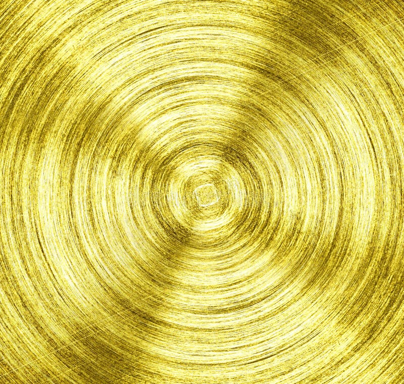 A Metal Gold Iron with Circular Texture Background Stock Photo - Image ...