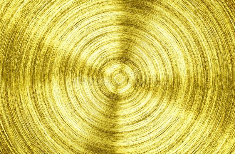 A Metal Gold Iron with Circular Texture Background Stock Photo - Image ...