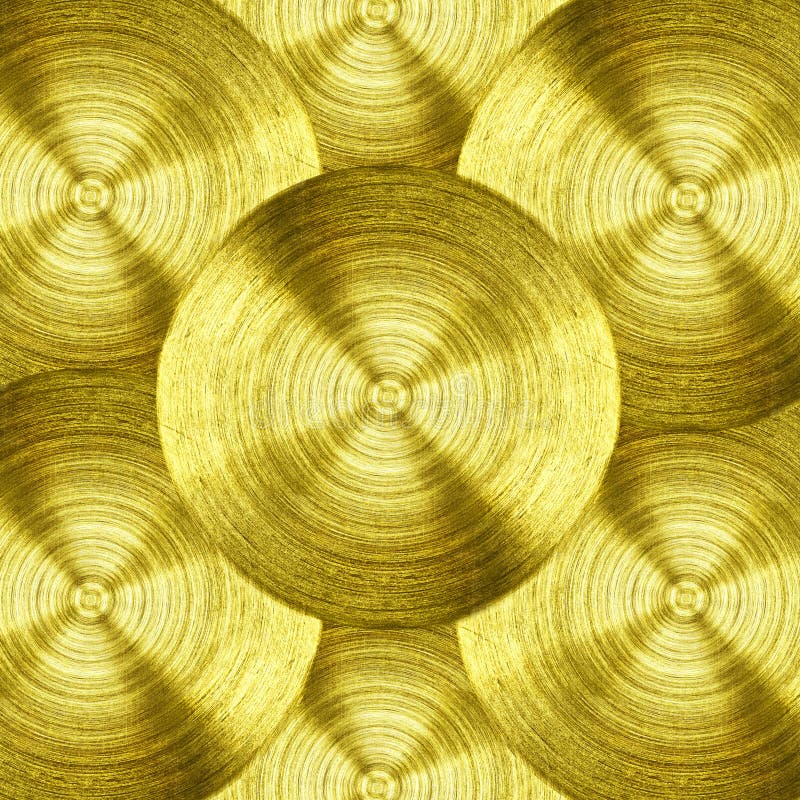 A Metal Gold Iron with Circular Texture Background Stock Photo - Image ...