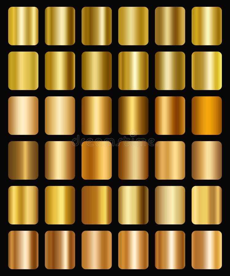 Metal golden gradients stock vector. Illustration of digital - 357435296