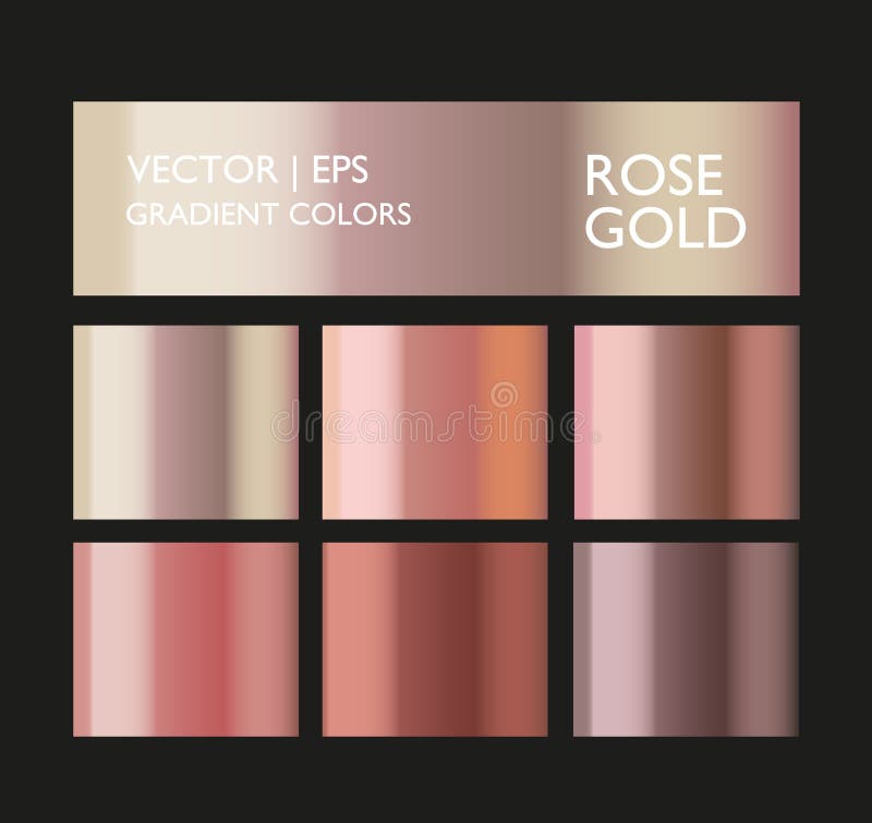 Metal Gradient Color Set. Chrome Texture Surface Background Template ...