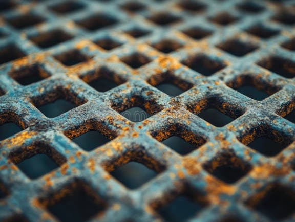 Metal grate with rust stock image. Image of grate, metal - 378743539