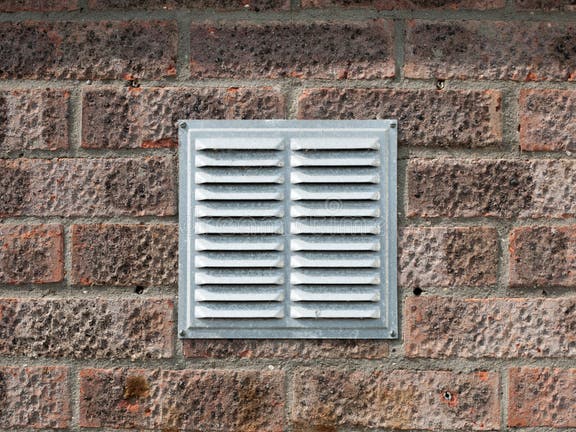 Metal Grate Silver Outside on Brick Stock Photo - Image of building ...