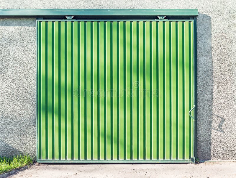 Metal green gate. stock image. Image of architecture - 91821145