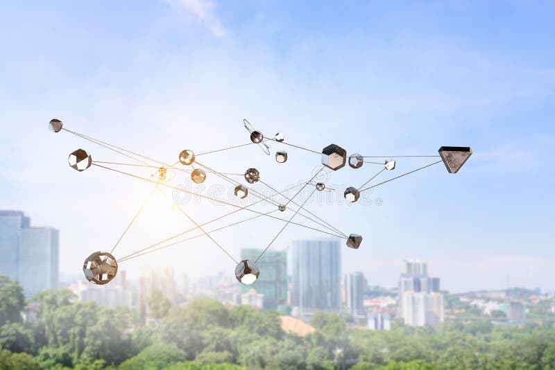 Wireless Interaction and Connection. Mixed Media Stock Photo - Image of ...