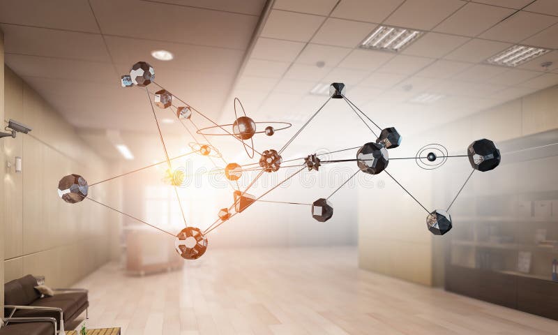 Wireless Interaction and Connection. Mixed Media Stock Illustration ...