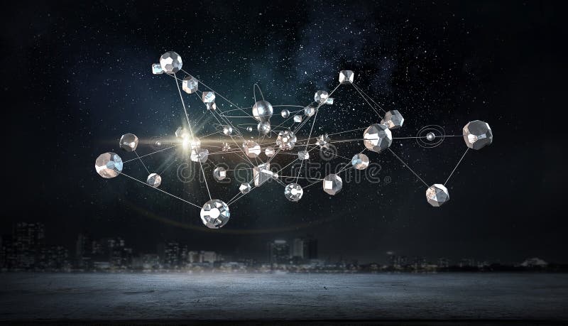 Wireless Interaction and Connection. Mixed Media Stock Image - Image of ...