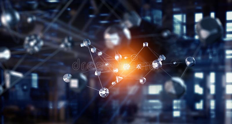 Wireless Interaction and Connection. Mixed Media Stock Illustration ...