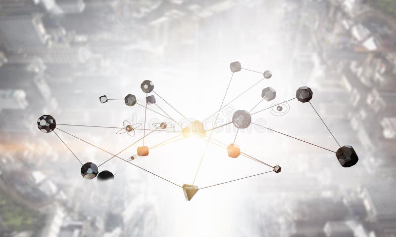 Wireless Interaction and Connection. Mixed Media Stock Photo - Image of ...