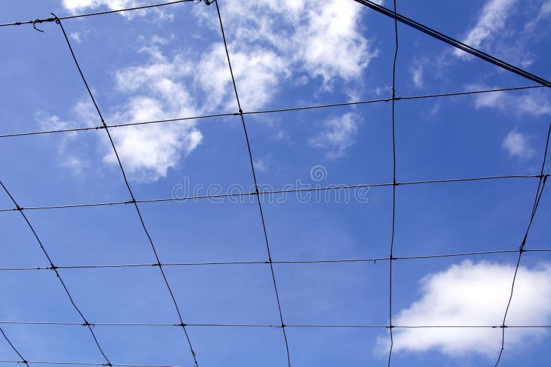 Grid and blue sky stock image. Image of clouds, isolation - 106229885