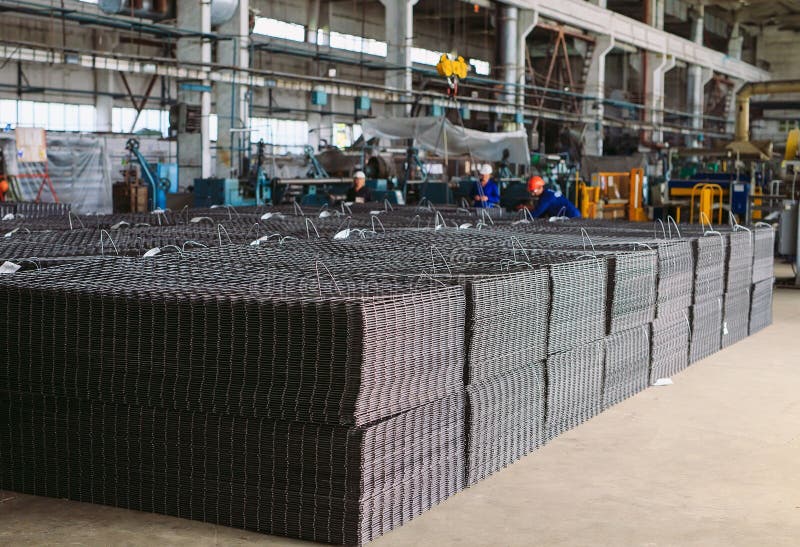 Metal Grid. Heavy Industry Production Stock Photo - Image of industry ...