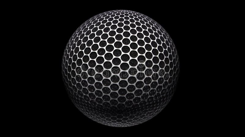 Metal Grid Rotating Sphere Over Black Stock Footage - Video of design ...