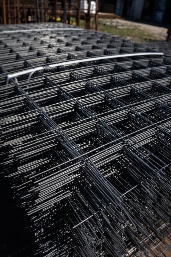 Metal Grid Sheets are Stacked in a Pack Stock Image - Image of ...
