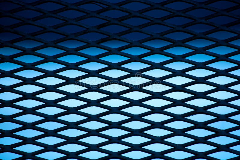 Metal Grille on a Blue Background Stock Photo - Image of grate, metal ...
