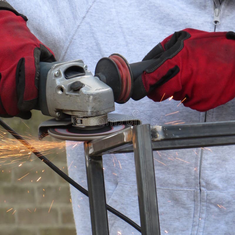 Metal grinding stock image. Image of welder, grinder - 77314781