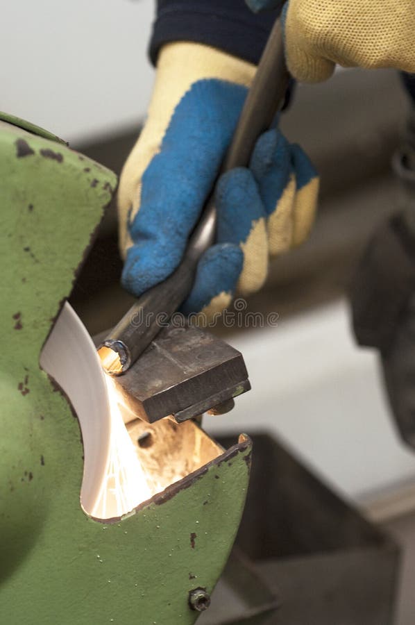Metal grinding stock photo. Image of horizontal, focus - 47582254