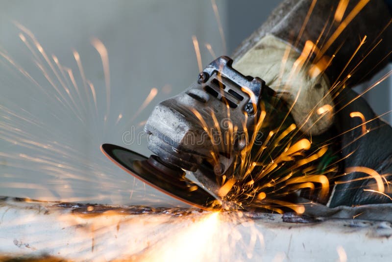 Metal grinding stock image. Image of flash, engineering - 32942723