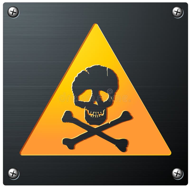 Metal Grunge Skull Sign stock vector. Illustration of orange - 19711881