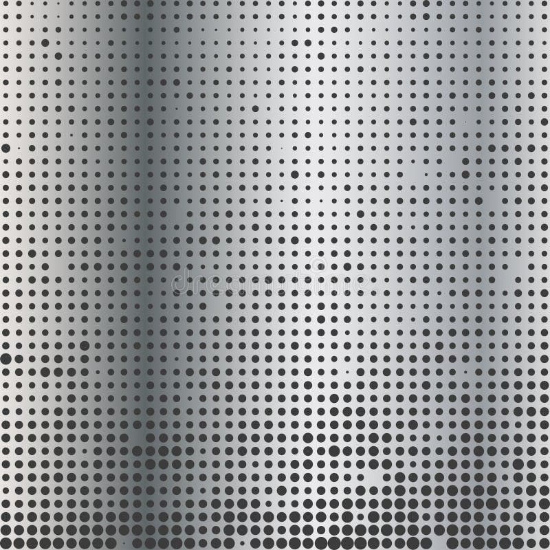 Metal Halftone Gradient Dots Background. Vector Illustration Stock ...