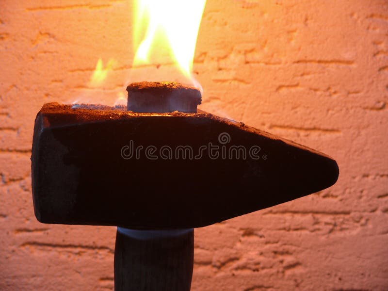 Metal hammer stock photo. Image of close, wooden, detail - 19449008