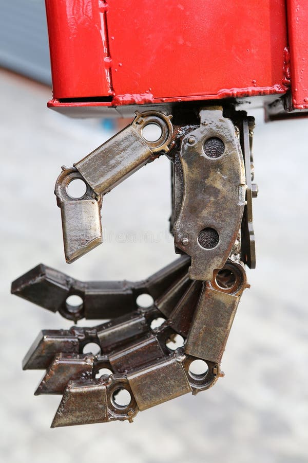 Metal Robot Parts Made from Car Iron and Steel Stock Image - Image of ...