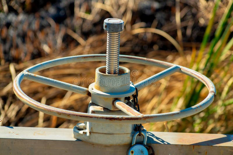 Metal Hand Wheele Used To Open and Shut Valves Inside of Pipe To Let ...